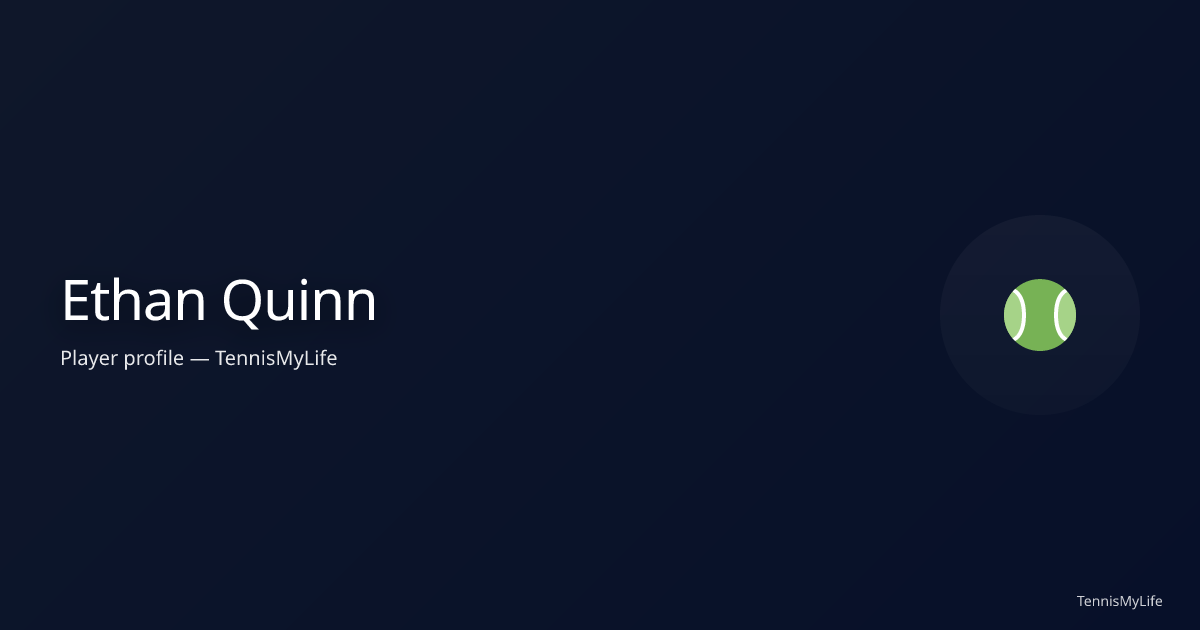 Ethan Quinn 2026 ATP Season – Match Results & Stats