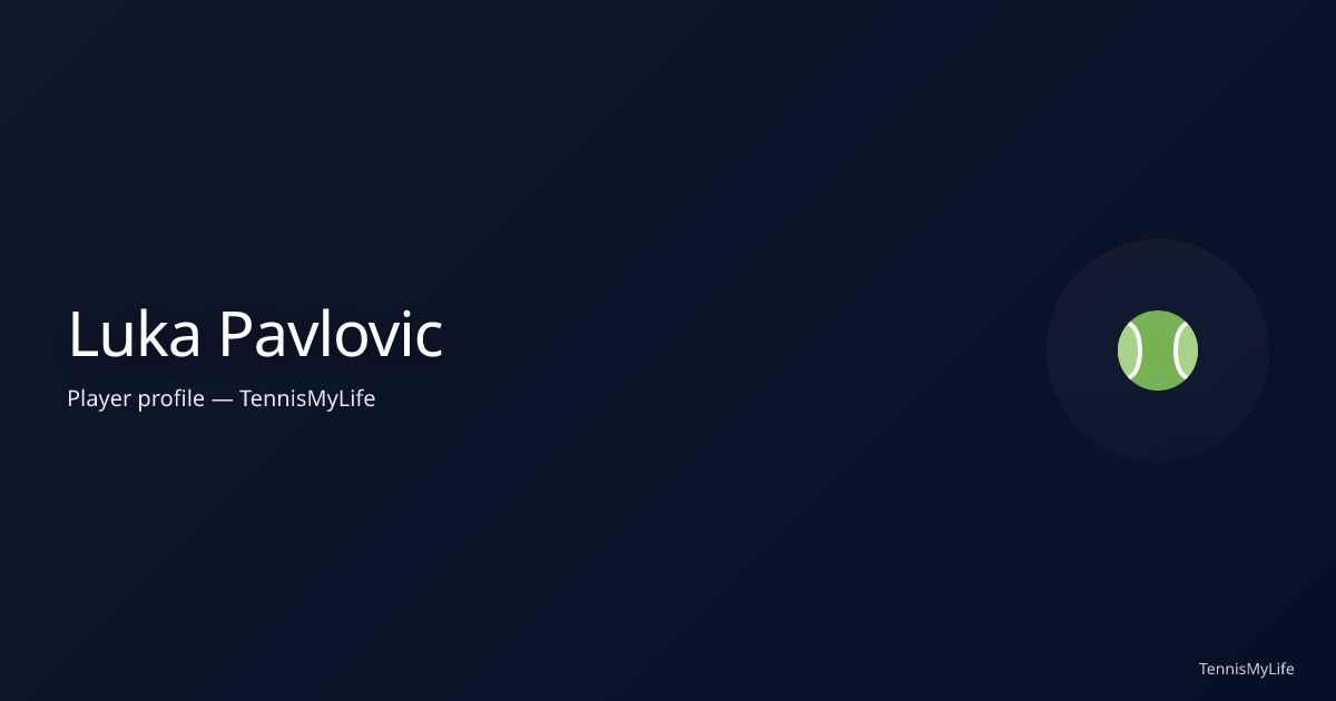 Luka Pavlovic 2026 ATP Season – Match Results & Stats
