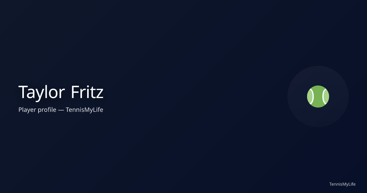 Taylor Fritz 2025 ATP Season – Match Results & Stats