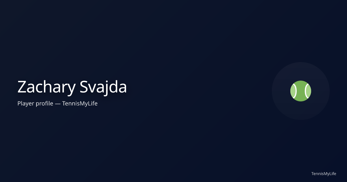Zachary Svajda 2026 ATP Season – Match Results & Stats